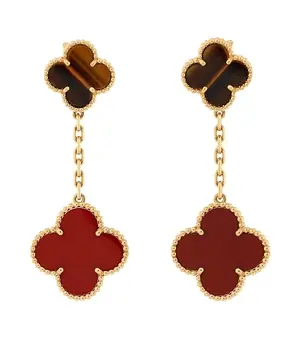 VAN CLEEF & ARPELS Magic Alhambra 2 Motifs Drop Earrings