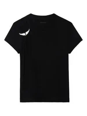 Zadig&Voltaire Suzan T-shirt With Wing Brooch - Black