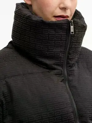 GESTUZ Embossed Funnel-neck Puffer Jacket