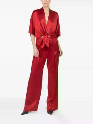 THE SEI Tie Detailed Wide-leg Trousers