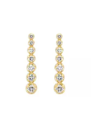JENNIFER MEYER Diamond Mini Graduated Tennis Stud Earrings - Gold