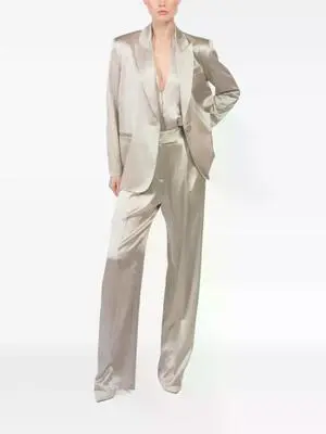 THE SEI Oversized Silk Blazer - Neutrals