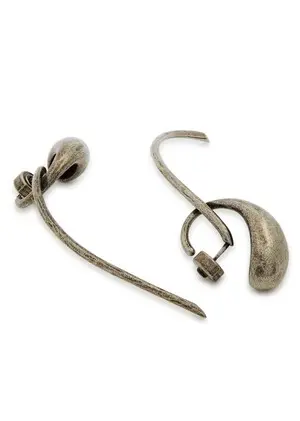 Khaite Cyclone Antique Palladium-plated Drop Earrings - Silver