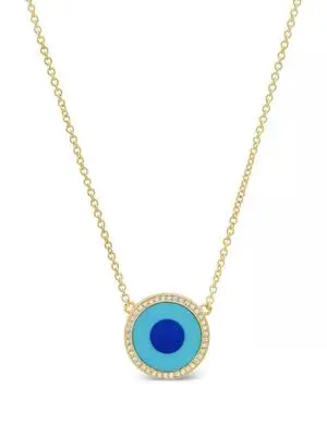 JENNIFER MEYER Evil Eye Diamond And Turquoise Necklace - Gold