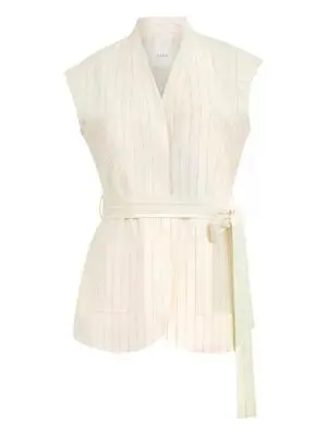 Clea Striped Belted Vest