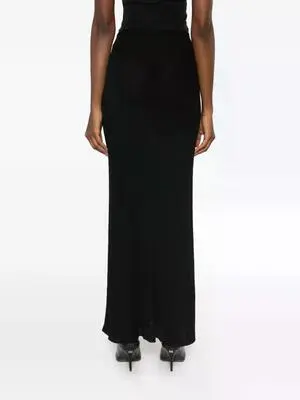 Balenciaga Ribbed Maxi Skirt - Black