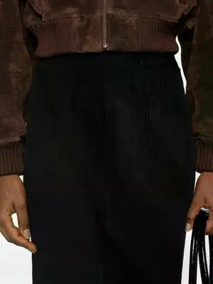 Balenciaga Ribbed Maxi Skirt - Black