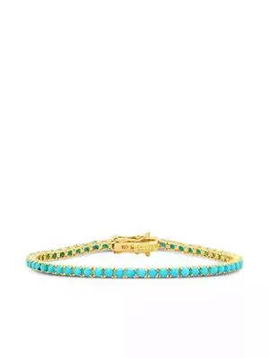 JENNIFER MEYER Turquoise Tennis Bracelet - Gold