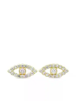 JENNIFER MEYER Mini Evil Eye Diamond Stud Earrings - Gold