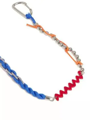 Marni Enamelled Symbol Twisted Cord Keyring - Blue