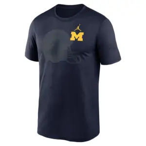 JORDAN Michigan Campus Legend Shadow Logo Dri-fit College T-shirt - Blue