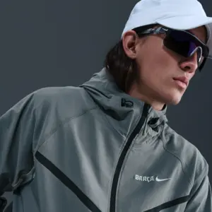 Nike Fc Barcelona Tech Windrunner Full-zip Woven Jacket