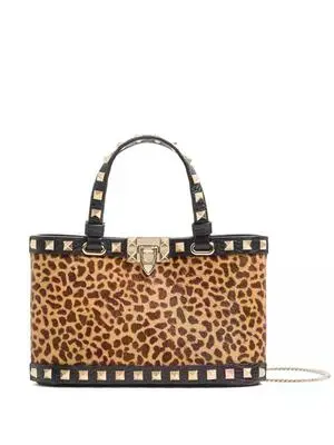 Valentino Garavani Rockstud Mini Shopper - Brown