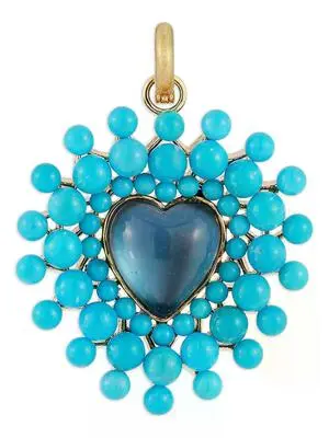 STORROW JEWELRY Juliana Topaz And Turquoise Pendant - Gold
