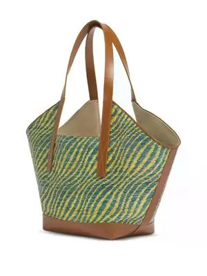 Marni Raffia-effect Tote Bag - Blue