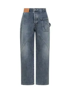 JW Anderson Wide Leg Jeans With Pockets - Blue