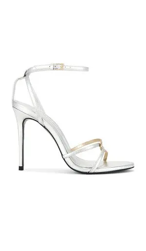 BLACK SUEDE STUDIO Miley 100 Sandal - Silver & Gold Metallic Leather