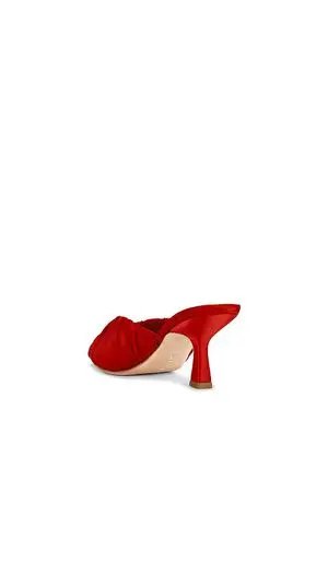 LOEFFLER RANDALL Inez Smocked Mule - Red Satin
