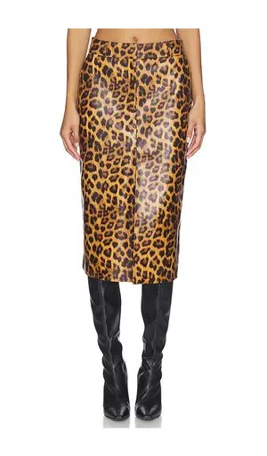 AEXAE Leather Maxi Skirt