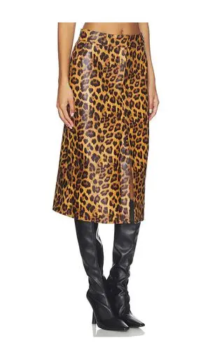 AEXAE Leather Maxi Skirt