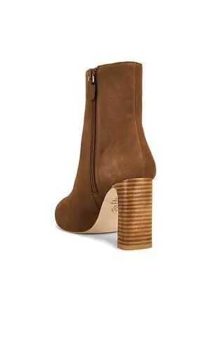 STUART WEITZMAN Babette Platform Zip Bootie - Toasted Almond