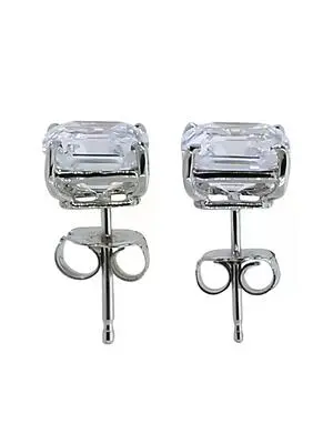 FANTASIA BY DESERIO Asscher Cut Stud Earrings