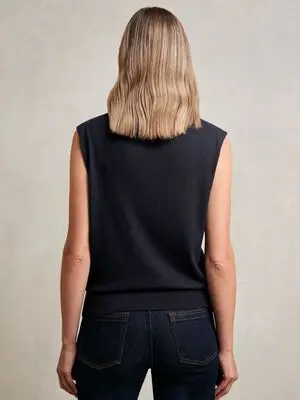 REISS Harper Wool Sleeveless Top
