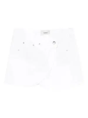 Coperni Studded Overlap Mini Skirt - White