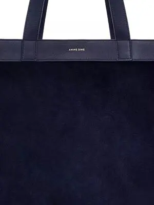 ANINE BING Medium Rio Suede Tote Bag - Blue