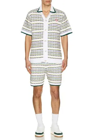 Casablanca Tuck Stitch Shirt In White