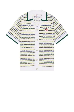 Casablanca Tuck Stitch Shirt In White