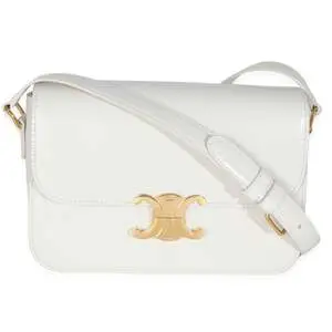 Celine Classique Triomphe Bag - White