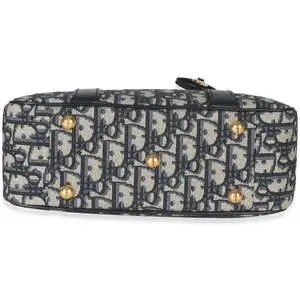 Dior Navy Oblique Canvas D-vibe Bowling Bag