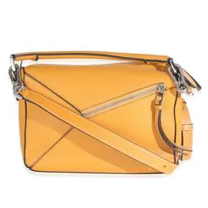 Loewe Grained Calfskin Puzzle Bag - Yellow