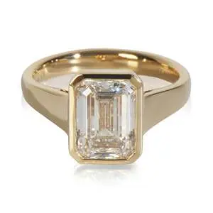 MYGEMMA 3 Ctw Yellow Gold Lab-Grown Diamond Ring