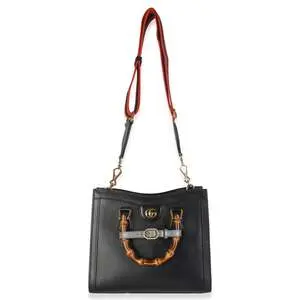 Gucci Diana Tote Dusty Grey Textured Dollar Calfskin With Web