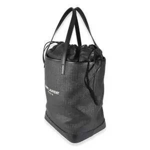 Saint Laurent Linen Canvas Teddy Shopping Bag
