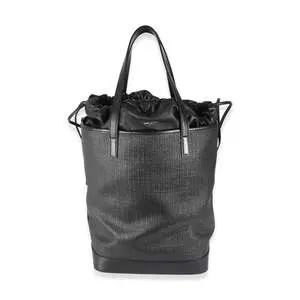 Saint Laurent Linen Canvas Teddy Shopping Bag