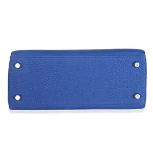 Hermès Bleu Royal Togo Kelly Retourne 25 Phw - Blue