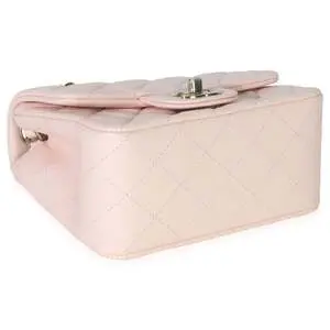 Chanel Quilted Lambskin Square Flap Bag - Pink