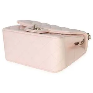 Chanel Quilted Lambskin Square Flap Bag - Pink