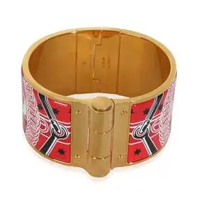 Hermès Gold-plated Eperon Dor Bandana Enamel Bracelet - Gold_plated