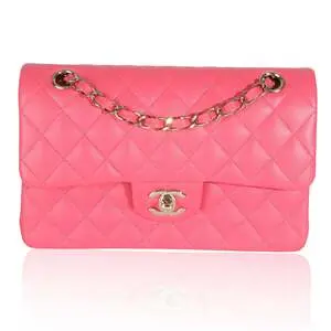 Chanel Quilted Lambskin Classic Double Flap Bag - Pink