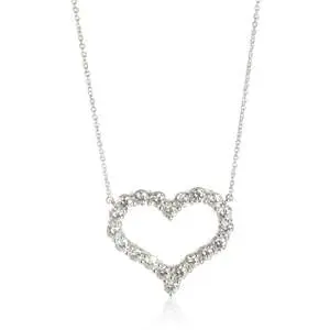 Tiffany & Co. And Diamond Heart Pendant - Platinum