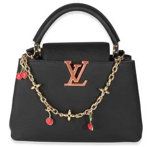 LOUIS VUITTON Capucines MM Taurillon Black