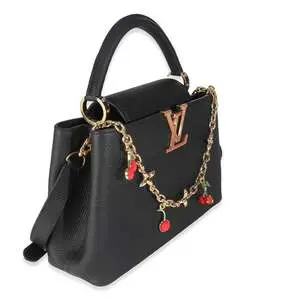 LOUIS VUITTON Capucines Mm Taurillon - Black