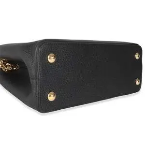 LOUIS VUITTON Capucines Mm Taurillon - Black