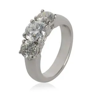 MYGEMMA 1 Ct Round Brilliant Diamond Engagement Ring