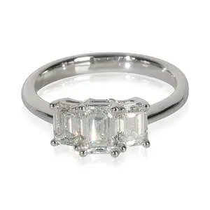 MYGEMMA 0.7 Ct Emerald Diamond Ring - White_gold