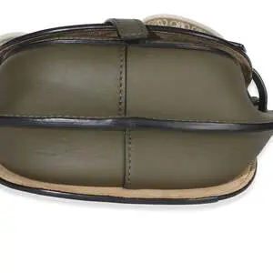 Loewe Khaki Calfskin Gate Dual Bag